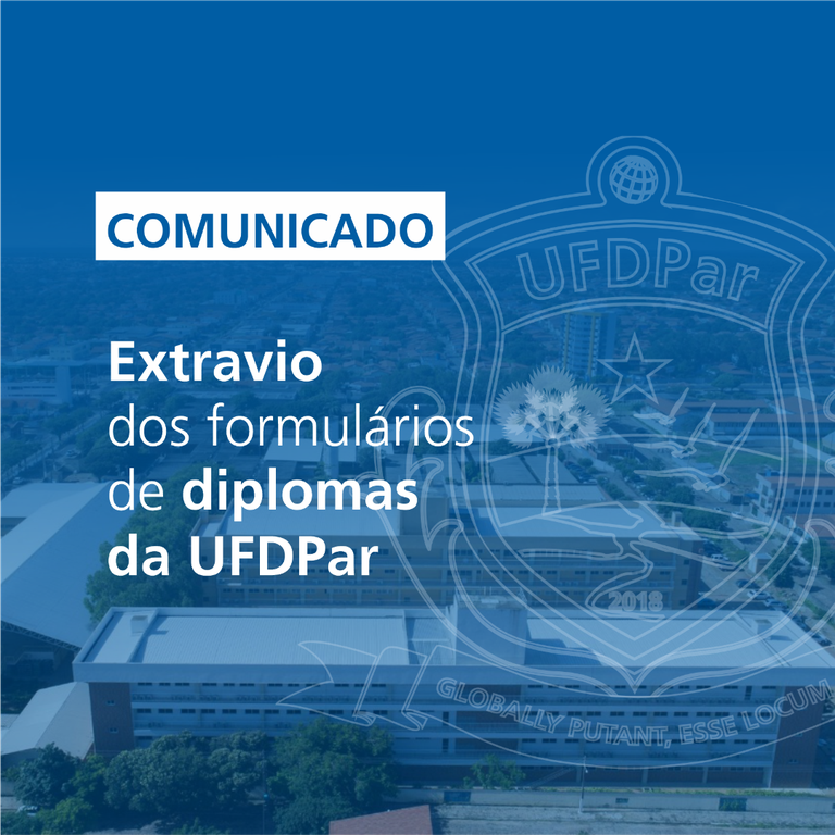 Comunicado sobre extravio dos formulários de diploma — Universidade ...